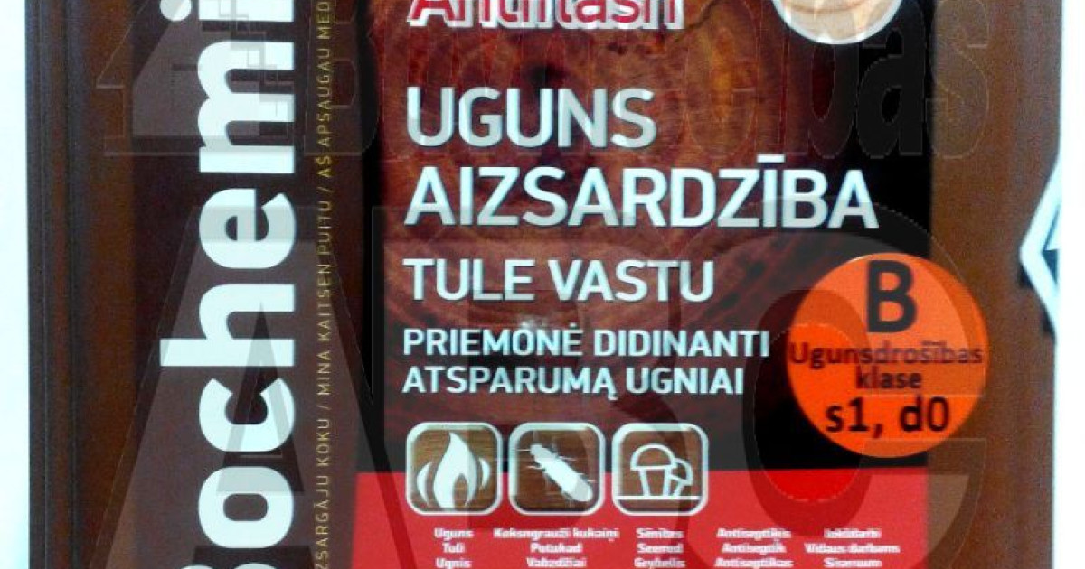 Bochemit ANTIFLASH 5kg Bezkr. Ugunsdrošs antiseptiķis kokam
