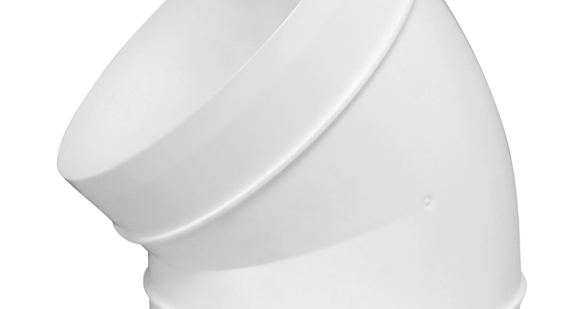 Plastic bend, Ø150mm, 45°