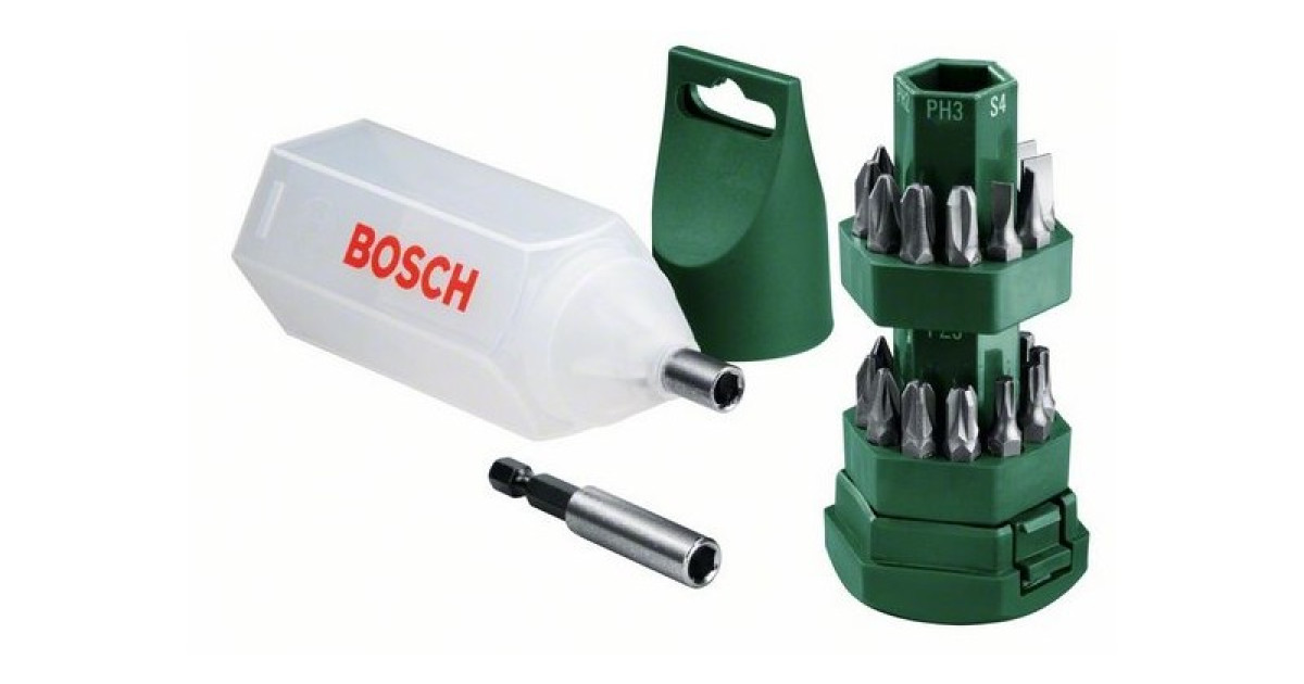 Skrūvgriežu uzgaļu komplekts 25gab/iep., BOSCH 2607019503